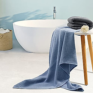 Imperial Road Bath Towels Set for Quick Drying and Highly Absorbent,1 Hand Towels 13.4x13.8 inch,1 Washcloth 13.4x30 inch,1 Bath Towel 27.6x55 inch (3 Piece,Grey)