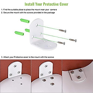 Uogw Sun Rain Shade Cover for Blink XT, XT2,All-New Blink Outdoor,Arlo, Arlo Pro, Arlo Pro 2, Arlo Ultra, Protective Roof for Outdoor Security Cameras, Aluminum Alloy Material (2 Pack,White)