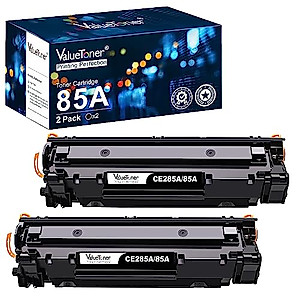 Valuetoner Compatible Toner Cartridge Replacement for HP 85A CE285A for Laserjet Pro P1102w Pro P1109w P1102 M1212nf M1217nfw MFP M1212 M1217 M1132 Printer (Black, 2 Pack)