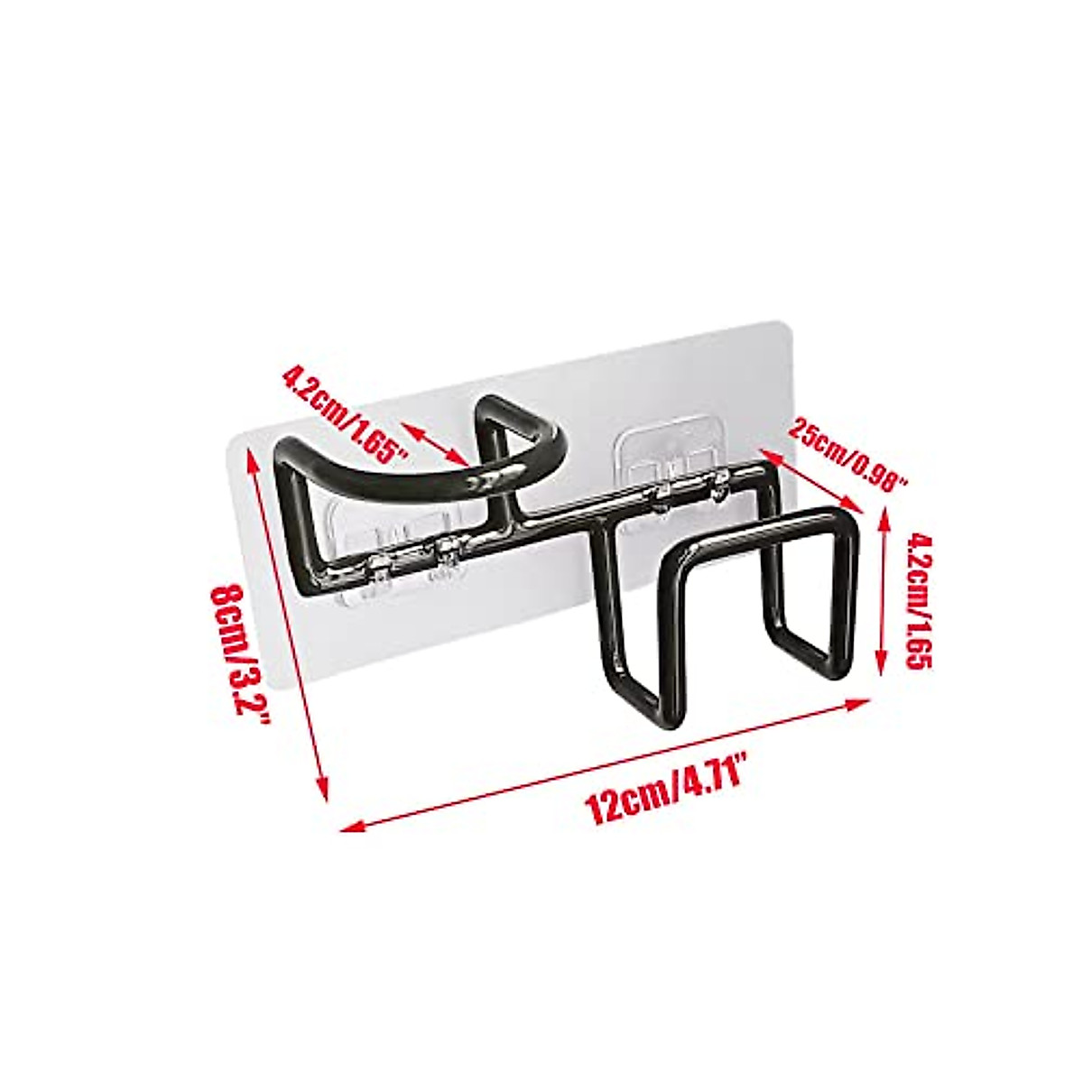 Qinwuwu XXHong 2Pcs Kitchen Brush Stick Sponge Stand Self-Adhesive Kitchen Sink Sponge Stand Kitchen Tools Storage Stand Dishwashing Sponge Brush Accessory Stand