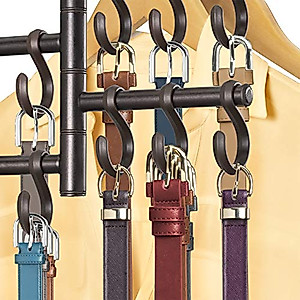 Lynk Hanging Pivoting Belt Rack Tie, Closet Organizer
