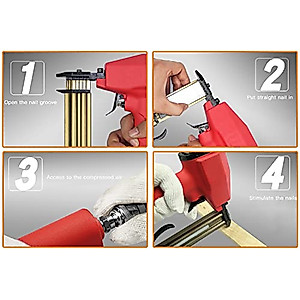 Breezliy 2100 PCS Brad Nails 7 Sizes multi-Length Galvanized Straight Finishing Nail,Each specification has an independent sponge anti-collision packaging