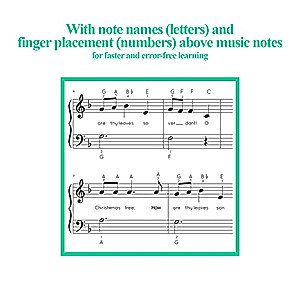 Christmas Carols for Piano. Beginner Christmas Sheet Music Book for Kids and Adults (+Free Audio)