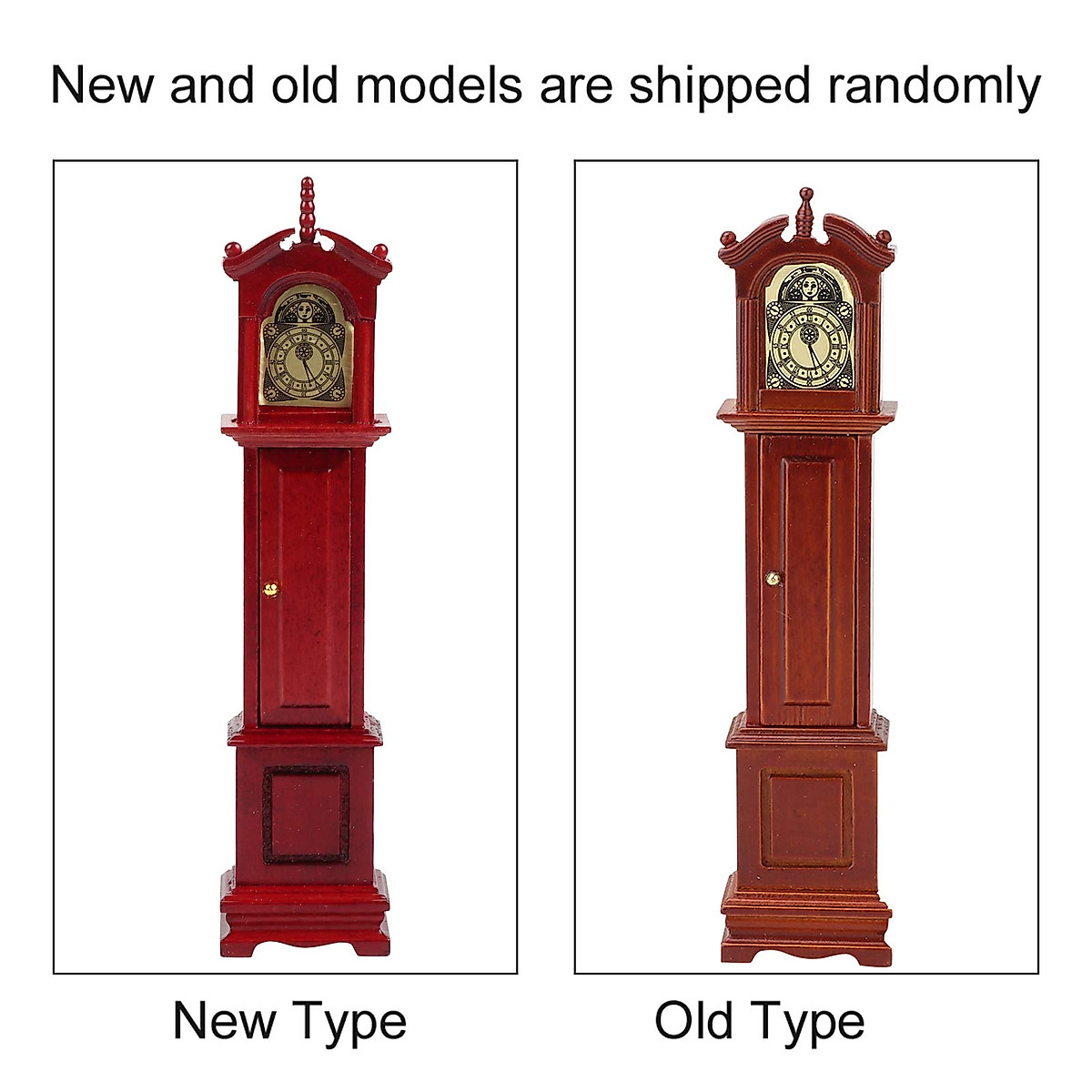 Snufeve 1:12 Miniature Doll House Furniture Miniature Floor Clock, Doll House Clock, for Dining Room Children Kids for Doll House Accessory