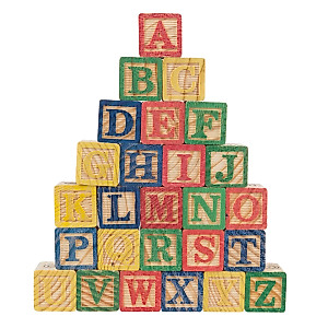 Hey! Play! ABC and 123 Wooden Blocks- Alphabet Letters and Numbers Learning Block Set-Educational STEM Toy for Toddlers and Preschool Age Children