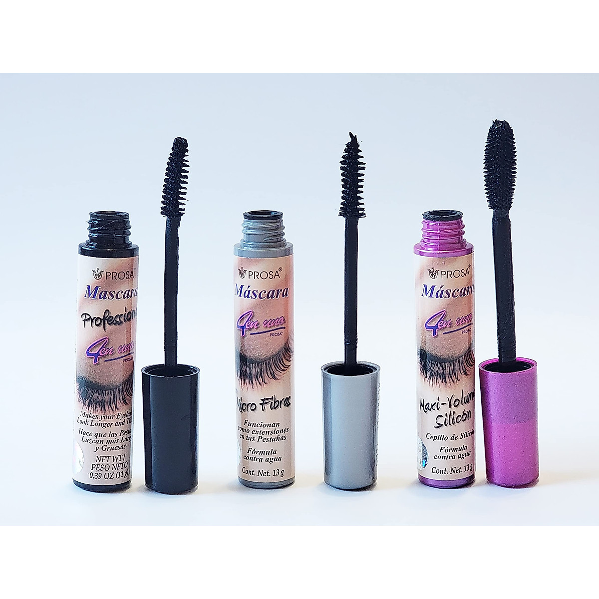 DEALPLUSDEAL Mascara and Eyeliner Set - 5 Mascaras, 1 Eyeliner - Extra Volume, Curl, Length for Full Lashes - Intense Black Eye Makeup, 6 Pieces