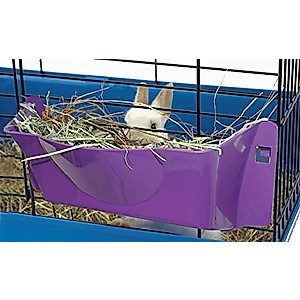 Lixit Cage Hay Rack for Rabbits and Other Small Animals. (Pack of 1, Purple)