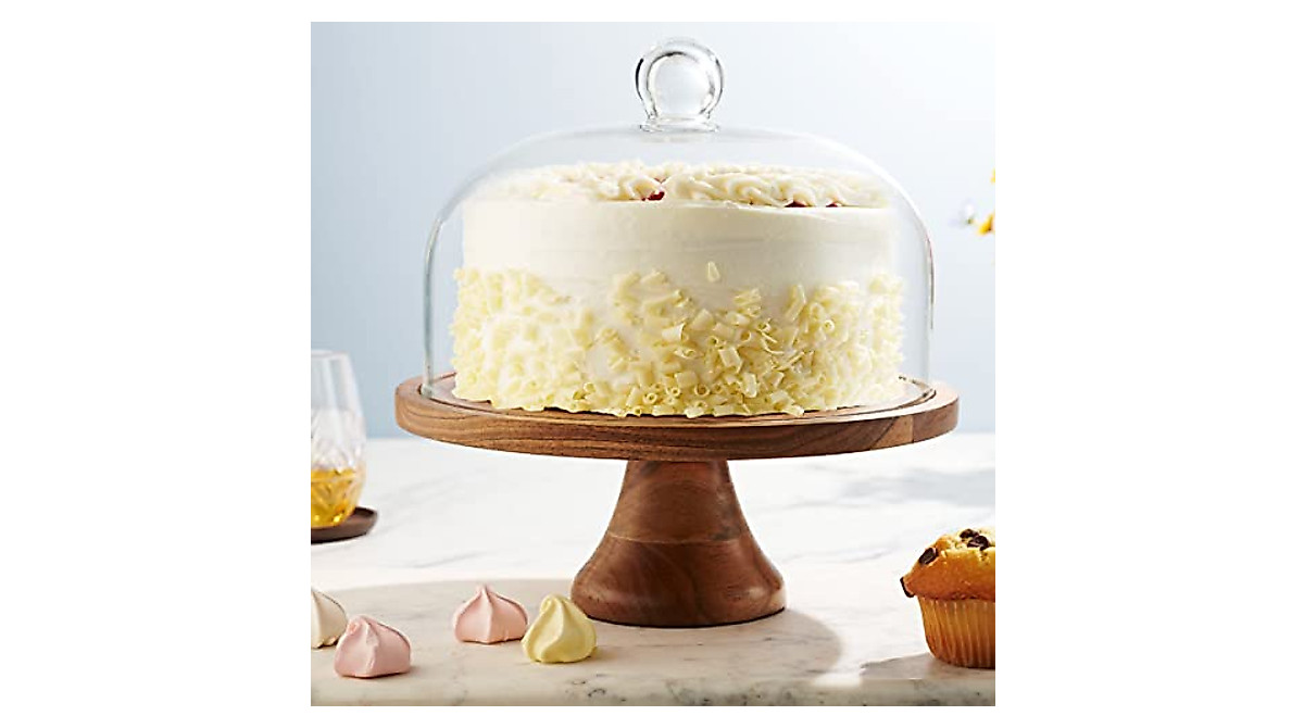 Godinger 2in1 Cake Stand & Dome - Perfect for Entertaining