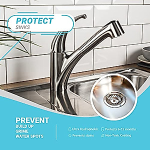 Lifeproof Home Ceramic Coating Spray Kit - Shine, Seal, & Protect Stainless Steel, Appliances, Countertops, Glass & More Kitchen + Bath Surfaces - Repels Stains, Grime, Fingerprints, Liquids & More!