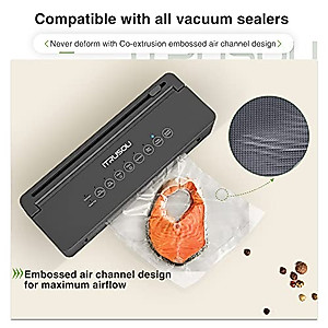 Vacuum Sealer Bags for Food - ITRUSOU 9-Layer Seal a Meal Bags with BPA Free, 4 Rolls 8"&11" Heavy Duty Vacuum Seal Bags for Food Saver or Sous Vide Meal Prep Bags