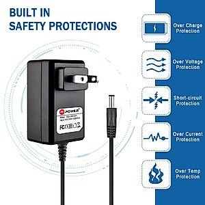 PK Power PW-CT-9V DC Power Adapter –Minimize Need to Change Batteries on Pedalboard and Other Devices Requiring 9V – 1000mA Max Current – Center Negative with 6.6FT Cord Power Supply