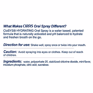 CloSYS Oral Breath Spray, 0.31 Ounce (3 Count), Mint, Sugar Free, pH Balanced, Fights Bad Breath