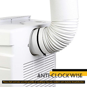 BJADE'S Air Conditioner Hose,Portable Air Conditioner Exhaust Hose 5.9" Diameter - 78" Long,Anti-Clockwise Compatible with Delonghi,Haier,LG and More