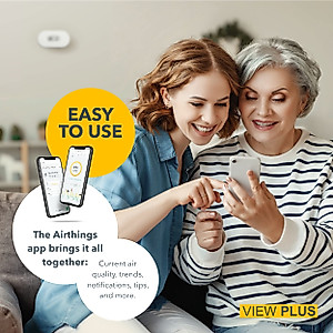 Airthings 2960 View Plus - Radon & Air Quality Monitor (PM, CO2, VOC, Humidity, Temp, Pressure)