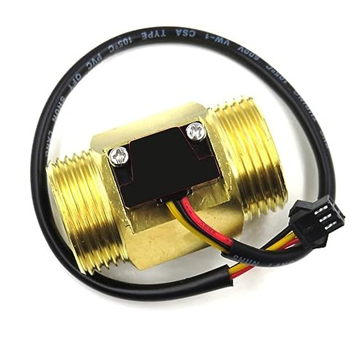 XAXAX Water Flow Meter, DN20 G3/4'' Water Flow Sensor Switch 1-30L/min Flow Meter for Industrial Control Liquid Circulating,Gallon, QTS, PTS, L, m³