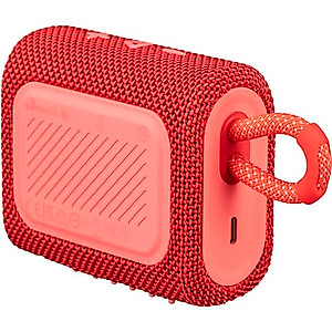 Boomph On-The-Go Kit: JBL Go 3 Portable Bluetooth Wireless Speaker, IP67 Waterproof and Dustproof Built-in Battery - Red