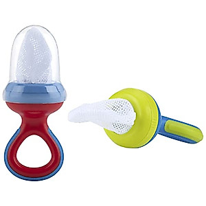 Nuby Nibbler Mesh First Soft Foods Feeder, 2pk, Colors May Vary