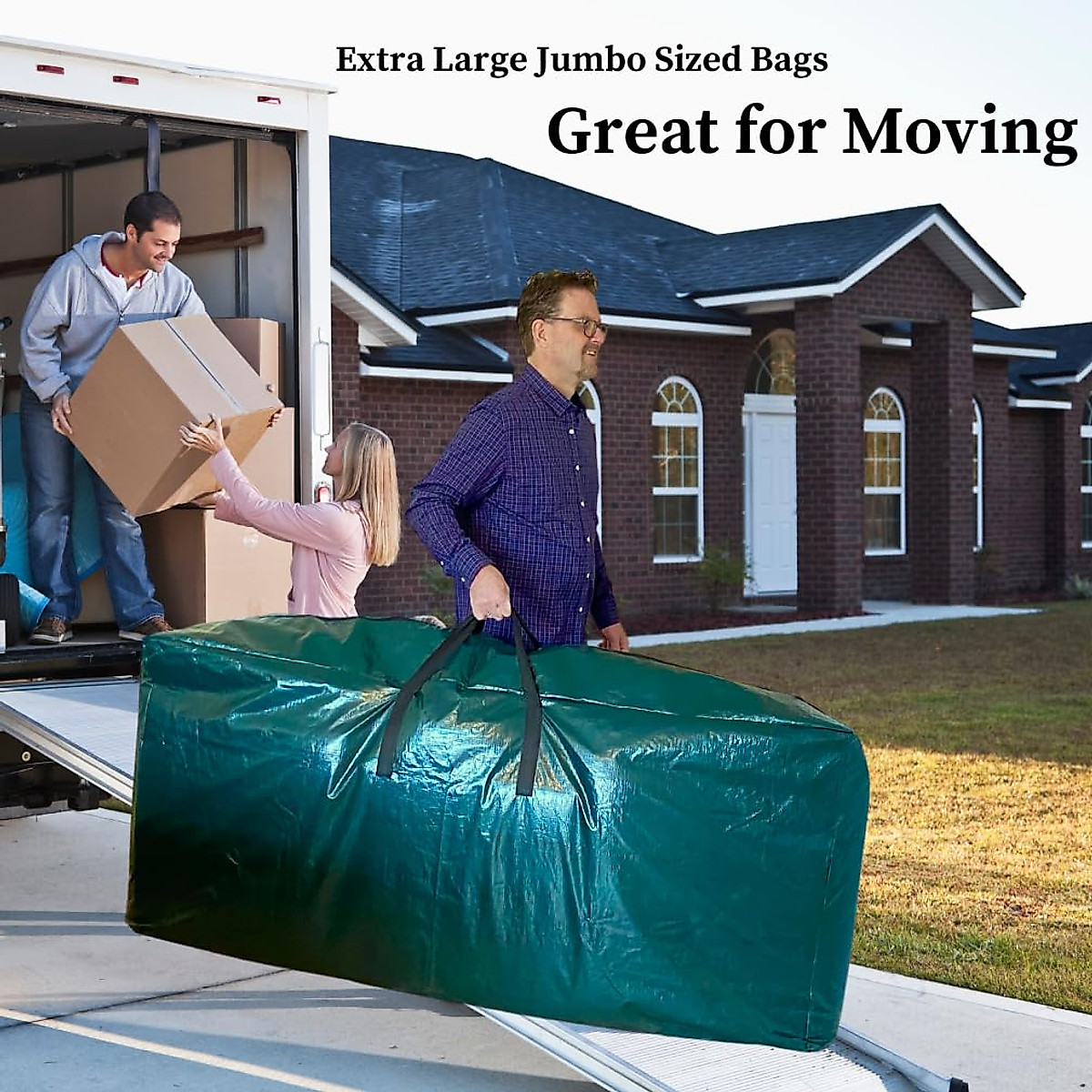 Evelots Christmas Tree Storage Bag - Fits 9 Ft Artificial Trees - Plastic Water Resistant Christmas Tree Bag - Strong Durable Handles Green