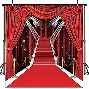 10X10FT Hollywood Theme Party Decorations Photo Backdrops Red Carpet Backgrounds Vinyl Photography Background Backdrops for Wedding Birthday Party Decoration CY-053