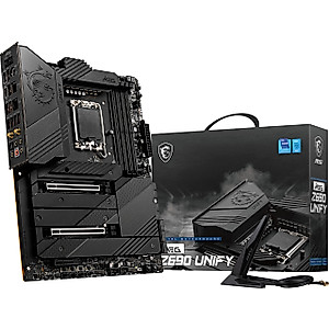 MSI MEG Z690 Unify Gaming Motherboard (ATX, 12th Gen Intel Core, LGA 1700 Socket, DDR5, PCIe 5, Dual 2.5G LAN, M.2 Slots, Wi-Fi 6E)