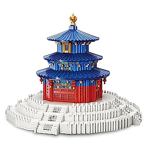 MACTANO Architecture Mini Building Block Set, Chinese Temple of Heaven Model MOC Building Kit for Adult -3876PCS