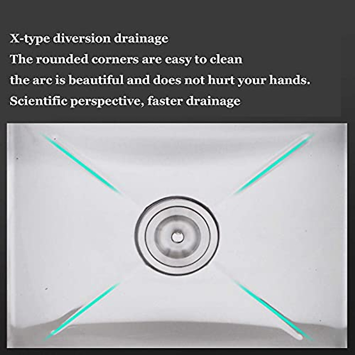 Floor-Standing Commercial Stainless Steel Sink Portable Kitchen Sink Outdoor Camping with Stand Stainless Utility Sink Suitable for Restaurants Kitchens and Families (1005080cm)