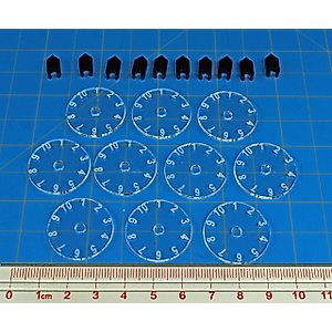 LITKO Standard Flight Stand Dials #1-10 with Pointers (10)