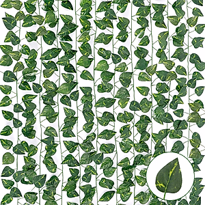 WhOnline 10pcs Fake Vines 69ft Artificial Greenery Garland Fake Hanging Plants Greenery Wall Backdrop for Home Bedroom Wedding Decoration Jungle Theme Party Supplies