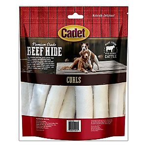 Cadet Premium Grade Beef Hide for Dogs, Long Lasting Rawhide Chips, Single Ingedient Dog Chews, Beef Hide Flavor (2 Pound)