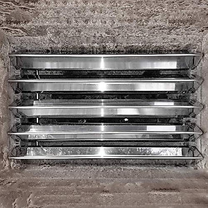 Hongso 7636 15.3" Stainless Steel Flavorizer Bars Replacement for Weber Spirit 300 Series E-310, E-320, S-310, S-320 with Front Mounted Control Panel Grills 46410674 46510001 5-Pack Heat Plates, 20GA