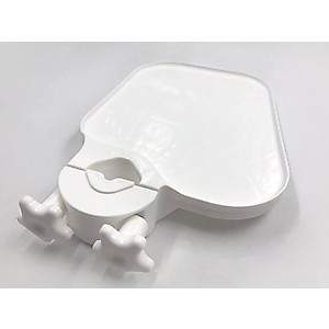 OUBO Adjustable White Pole Post Mounted Square Utility Access Shelf Tray US100 Holders Fit on Any Chair