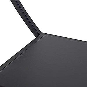 Kate and Laurel Tancill Modern Wall Shelf, 26 x 11, Black, Chic Two-Tier Half-Circle Shelf for Wall