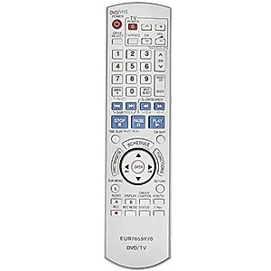 EUR7659Y70 Replace Remote Control fit for Panasonic DVD VCR Recorder DMR-ES45 DMR-ES46 DMR-ES35 DMR-ES45V DMR-ES35V DMR-ES36V DMR-ES45VS DMR-ES46V DMR-ES46VS DMRES45 DMRES46 DMRES35 DMRES45V DMRES35V