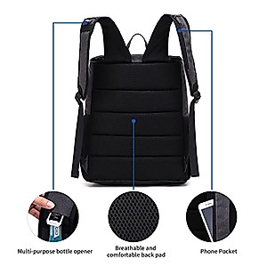 TRYPRY Cooler Backpack Leakproof 30 Cans Lightweight Backpack Insulated Cooler for Lunch Picnic Fishing Hiking Camping Park Beach (Black)