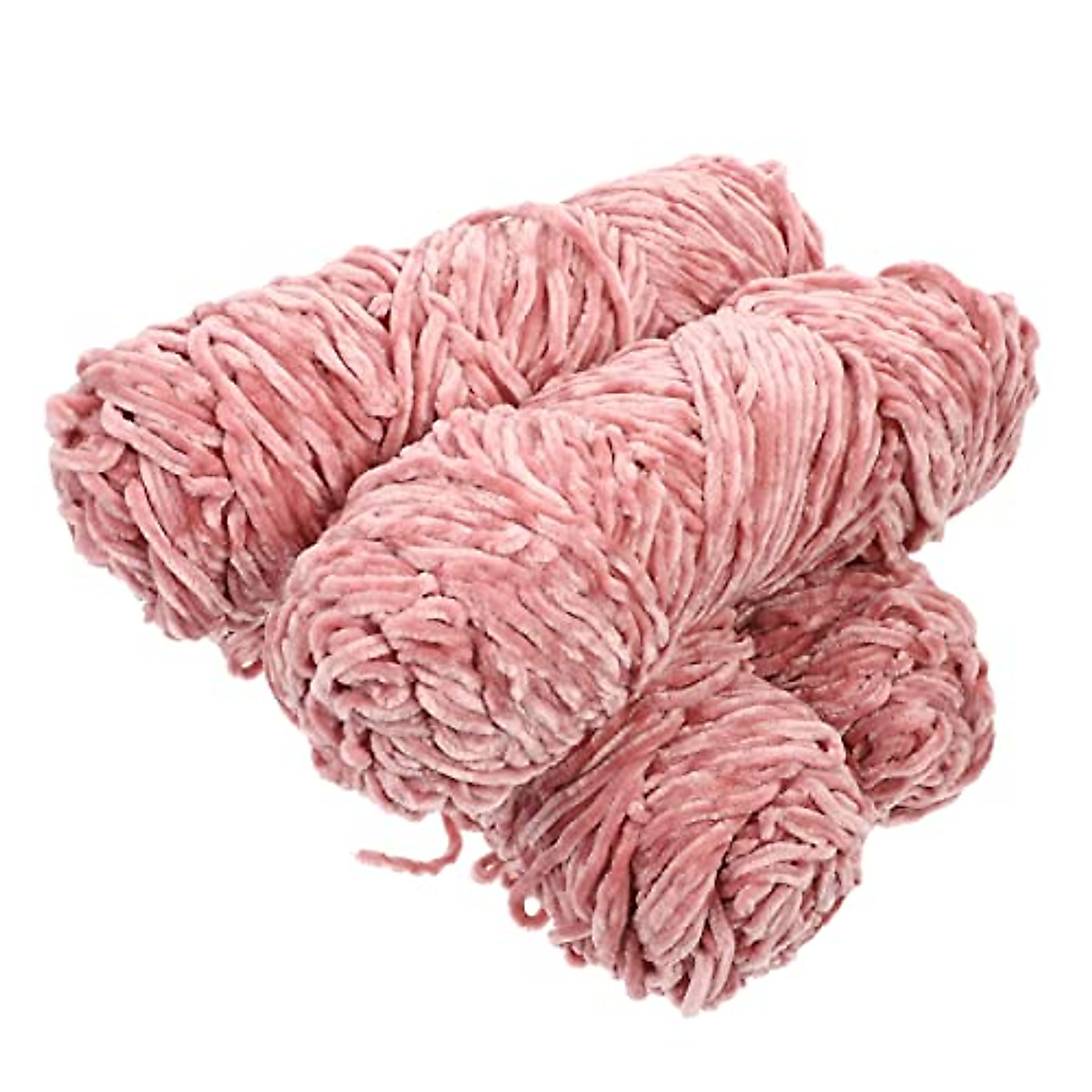 COHEALI 4pcs Colorful Gold Velvet Yarn Wool Yarn Knit Sweater Scarf Crocheting Supplies Crochet Thread Sewing DIY Wool Yarn Crochet Cotton Yarn Chenille Colorful Gold Velvet Pink Self Made