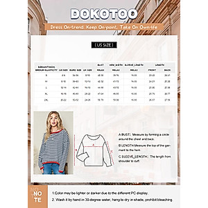 Dokotoo Summer Tops for Women 2025 Fashion Spring Crewneck Long Sleeve Clothes Tops Casual Striped Color Block Womens Pullover Sweater Clothing Gray Large