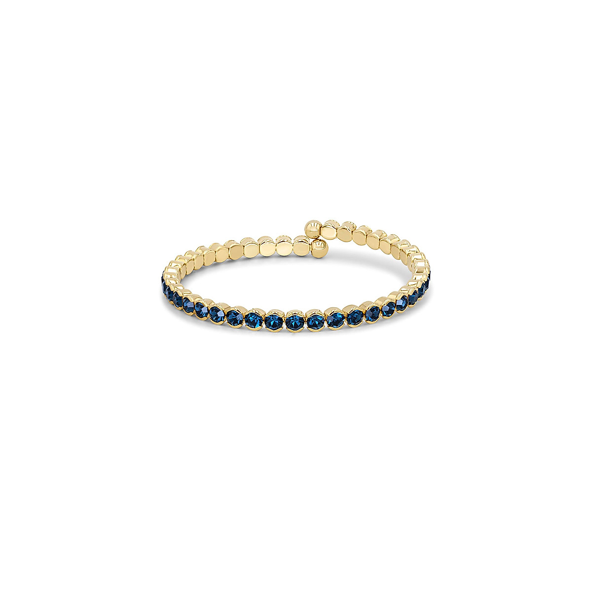 HOT JEWELRY BOX 14K Gold Plated Tennis Bracelet | Gold Bangle Jewelry Bracelets for Women | Aesthetic Accessories with Exquisite CZ and Adjustable Memory Wire for Easy Fit on Any Wrist size