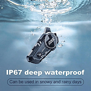 JZAQ Motorcycle Helmet Bluetooth Headset Motorcycle Helmet Speakers Intercom 2 Riders Noise Cancellation Speakers Communication Systems Motorcycle Riding/ski/Cycling/Sports