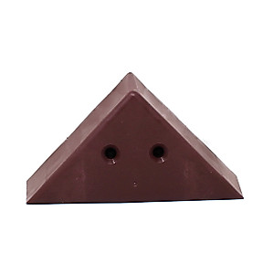 JSP Manufacturing 3" Triangle Plastic Furniture Brown Corner Legs - Sofa Couch Chair Ottoman (1 Leg)