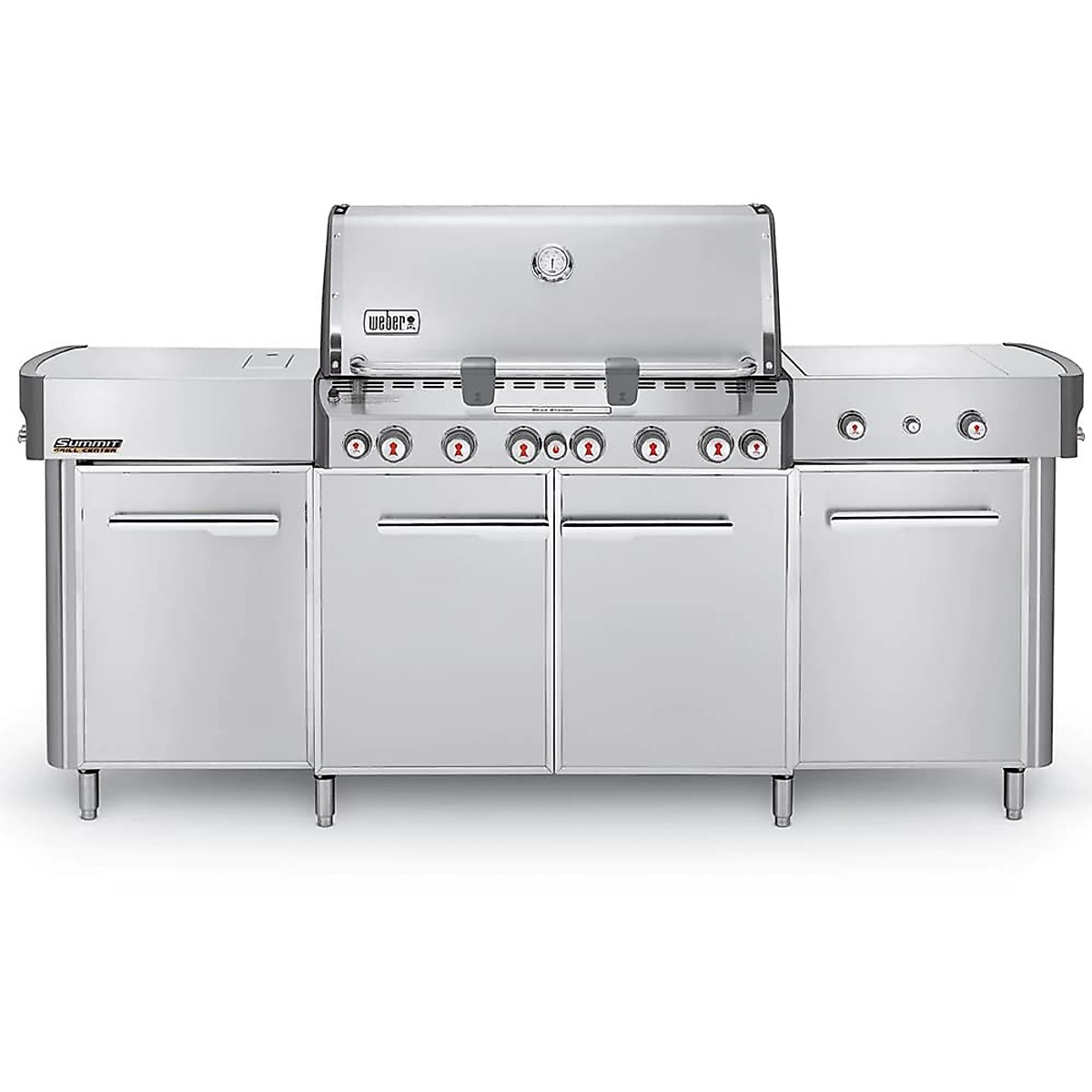 Weber Summit S-670 6 Burner Stainless Steel Natural Gas Grill Center