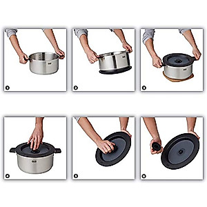 KUHN RIKON Smart & Compact Casserole Pot, 5 Litre/24 cm, Stainless Steel, 5 liters, Silver