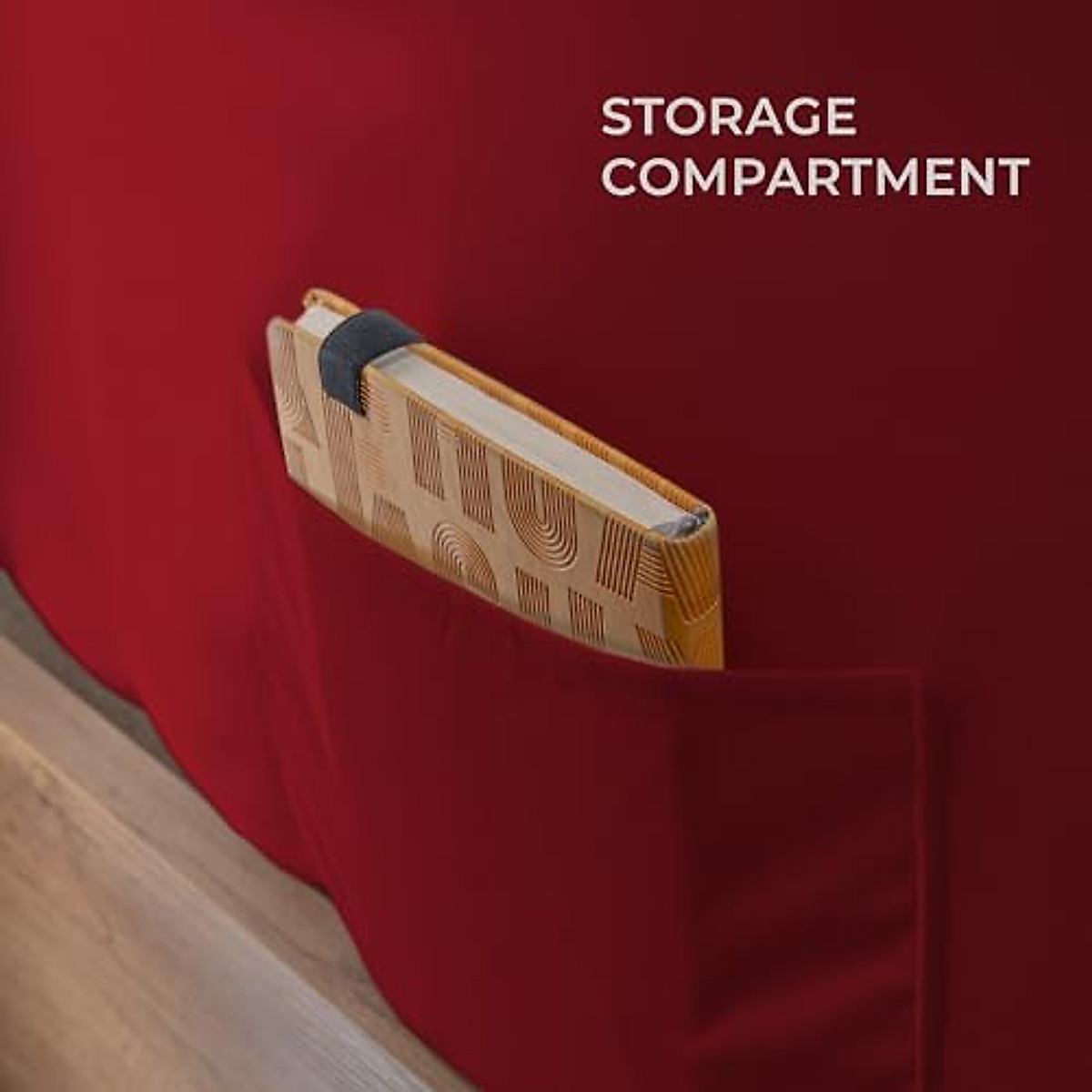 Calimartz Queen Size Sheets – 6 Piece Bedding Sheets & Pillowcases – Hotel Luxury, Soft Microfiber 100GSM, Breathable & Cooling Bed Sheets – with Deep Pocket up to 16’’ – 1800 Thread Count. (Red)