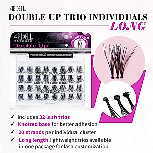Ardell False Eyelashes Double Trio Individuals Long Black 4 Pack