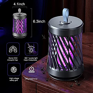 Bug Zapper Indoor, Electric Bug Zapper Outdoor, 2 in 1 Mosquito Zapper, Powerful Mosquito Trap, Fly Zapper Indoor with Purple Lights Fly Killer for Home, Patio, Garden