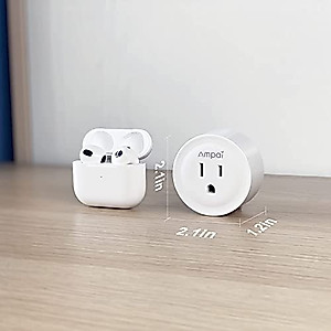 Ampai HomeKit Smart Plug Compatible With Alexa, Siri, Google Home - Energy Monitoring Smart Outlet - Remote Control - 2.4GHz Wi-Fi - 15Amp