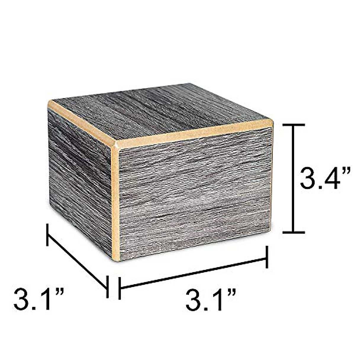 Chateau Urns - Society Collection - Pet Urn, Keepsake Box - Extra Small Urn (up to 34 lbs) - Coastal Gray Finish