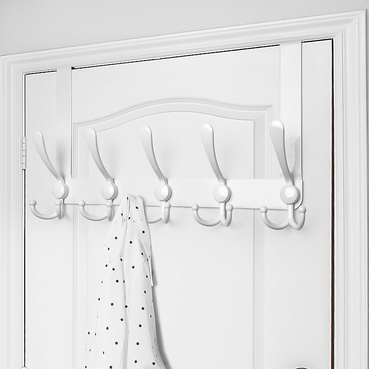 WEBI Over The Door Hook,Door Hanger,Triple Door Hooks for Hanging White Over The Door Towel Rack,Door Coat Hanger,Over Door Coat Rack for Clothes,Towels,Back of Bathroom