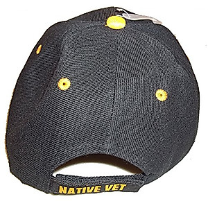 Native Veteran Adjustable Embroidered Hat Baseball Cap Army Marine Navy Retired Vet