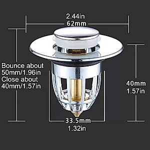 Pop-up Drain Filter Bathroom Shower Sink Filter Plug Wash Basin Hair Sink Strainer Kitchen Bathtub Stopper