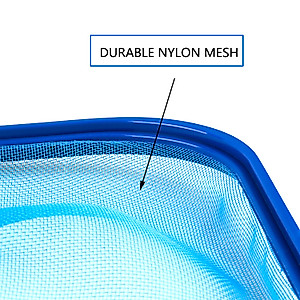 Leaf Skimmer Net Swinging Pool Skimmer Above Ground Pool Maintenance - Fine Mesh Net - for Cleaning Surface of Swimming Pools, Hot Tubs, Spas and Fountains